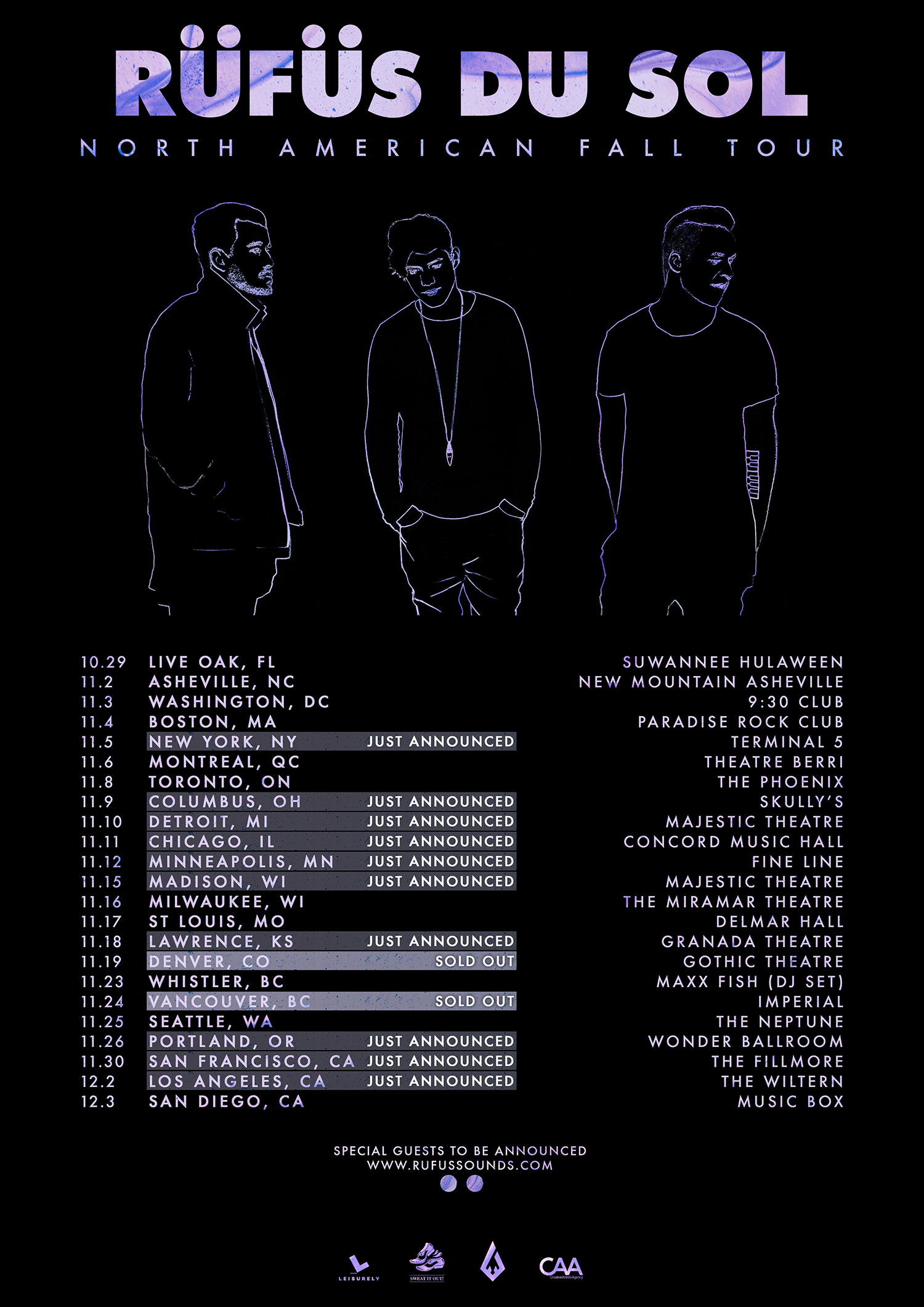 RÜFÜS DU SOL Reveals Phase Two Dates for their North American Tour ...