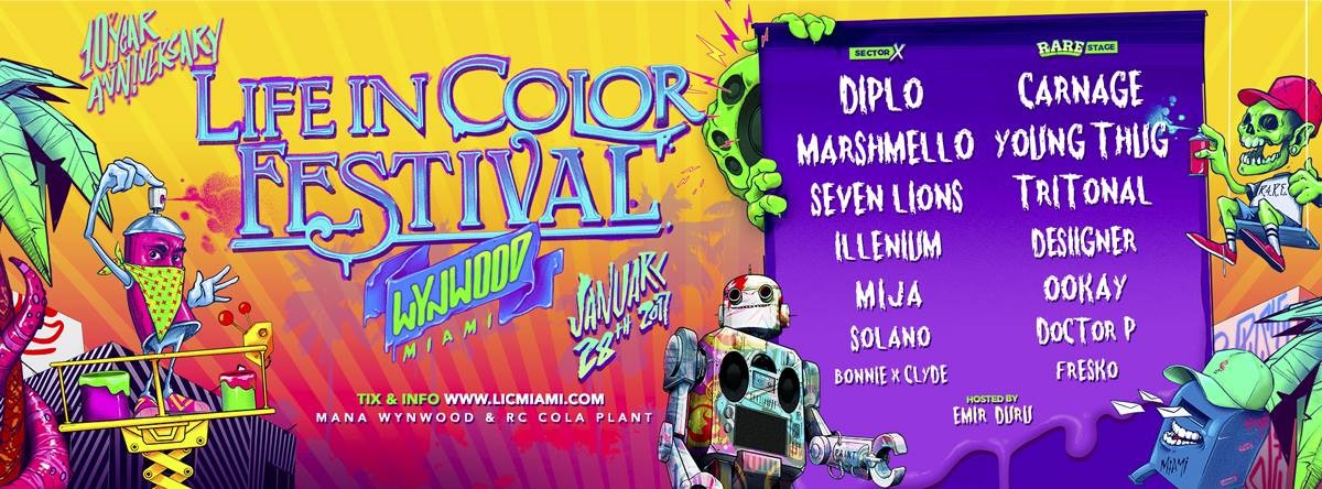 Life in Color Miami 2017 Celebrates 10 Years of Paint | Relentless Beats